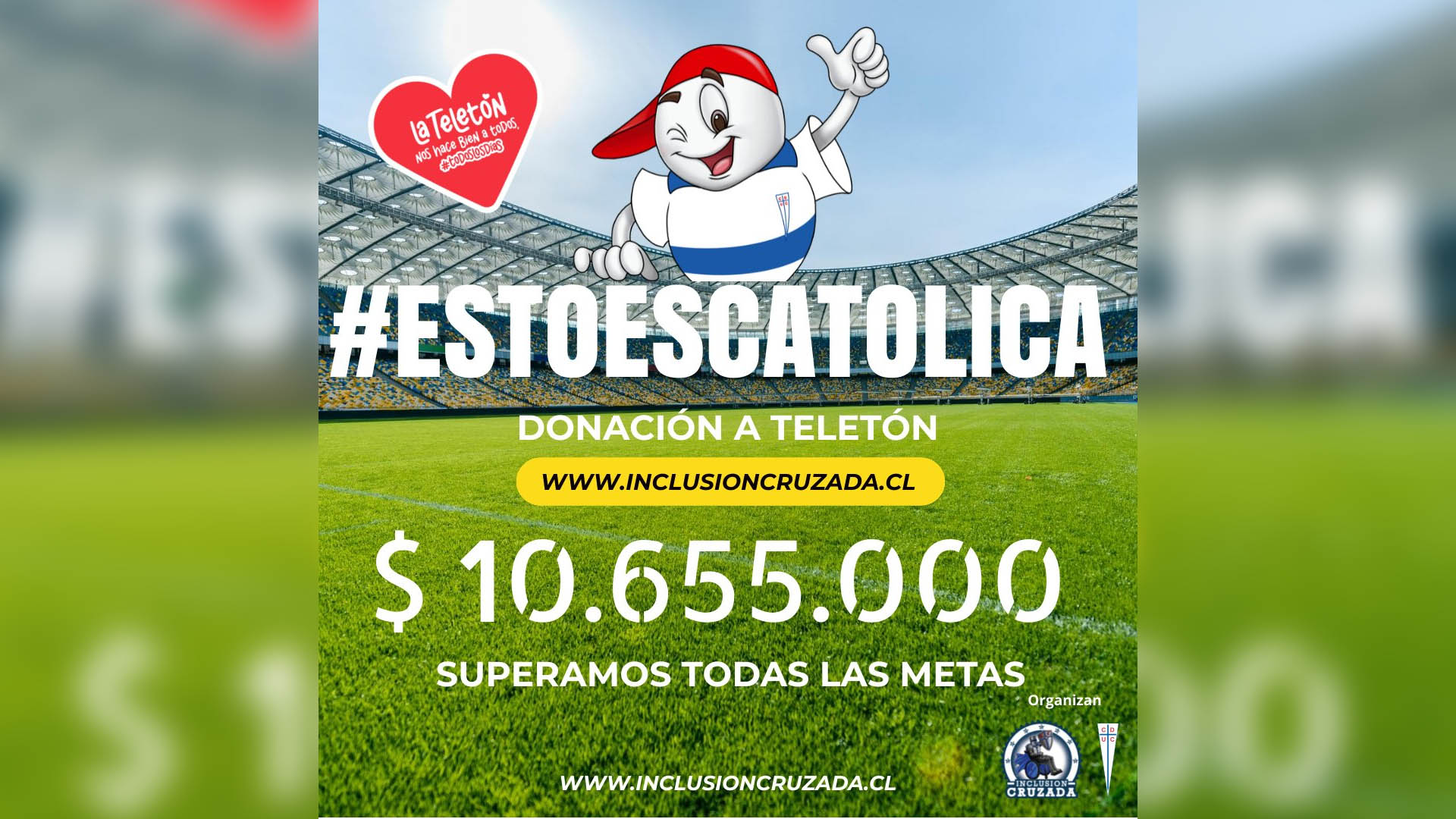 Hinchas Cruzados donaron casi 11 millones a la Teletón - Cruzados